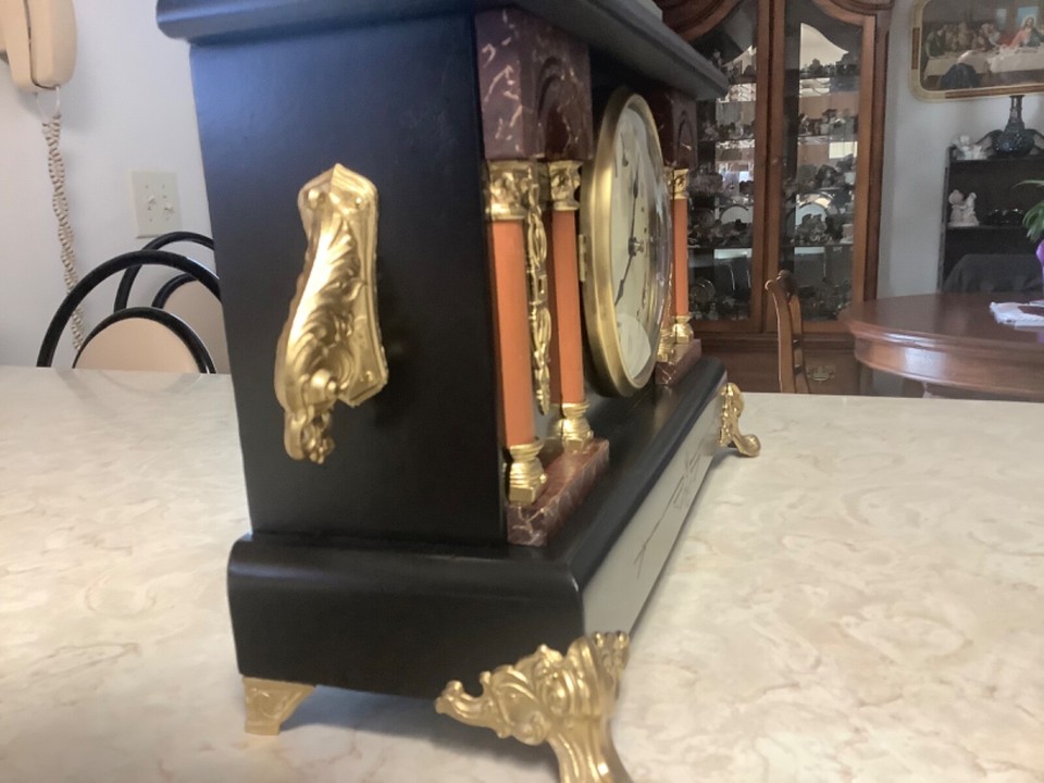 Vintage 8 day mantel clock , Gilbert early 1900 clock with key | eBay