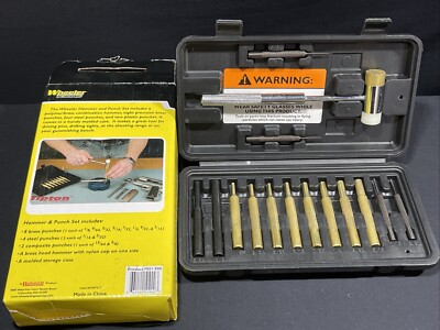 WHEELER Hammer & Punch Set 15pc w/ 8 Brass ,4 Steel, & 2 Plastic ...