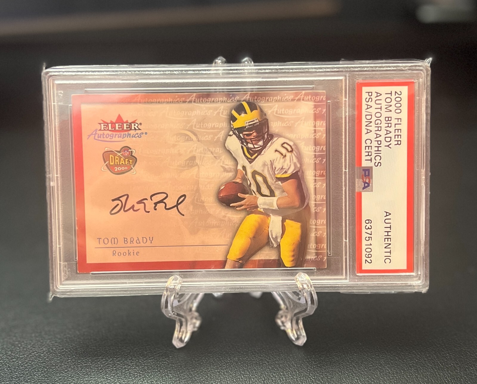 2000 Tom Brady Fleer Autographics Signed Rookie Card RC PSA AUTHENTIC ...