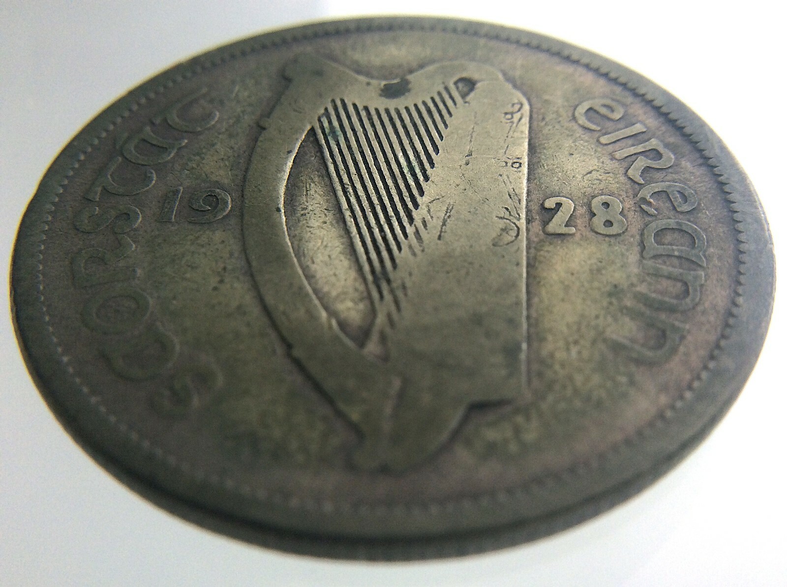 1928 Ireland Saorstat Eireann Irish Silver Half 1/2 Crown Circulated ...
