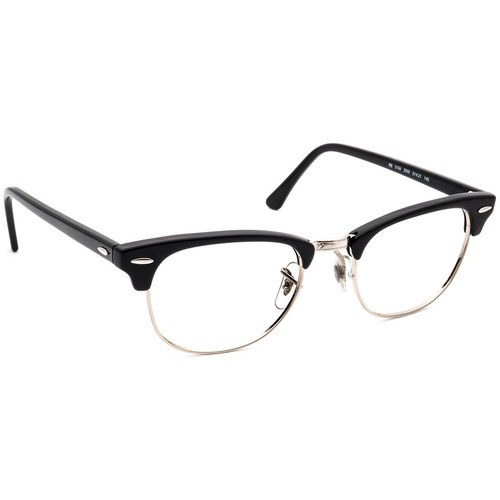Ray-Ban Eyeglasses RB 5154 2000 Polished Black & Silver Square Frame 51 ...