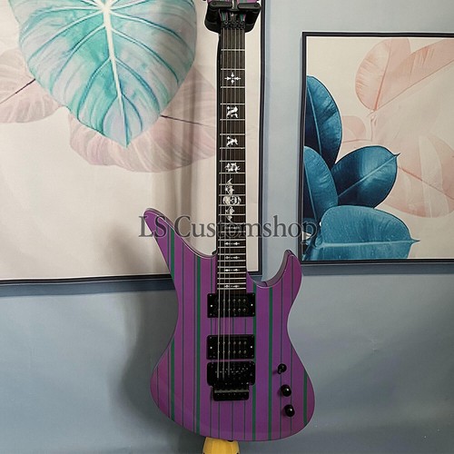 Custom Purple Synyster Electric Guitar Joker Pinstripe Special Shaped ...