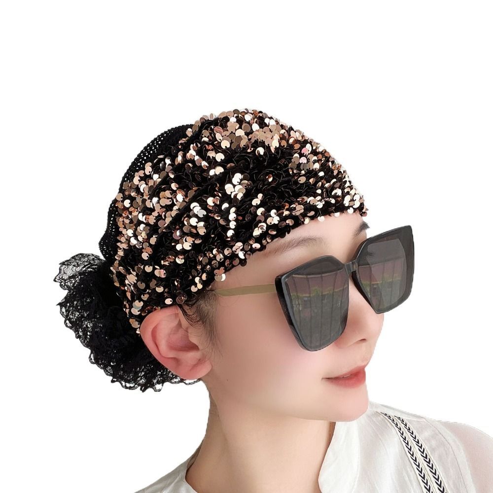 Sequins Turban Hats Shiny Head Wraps Fashion Beanie Hat Women | eBay