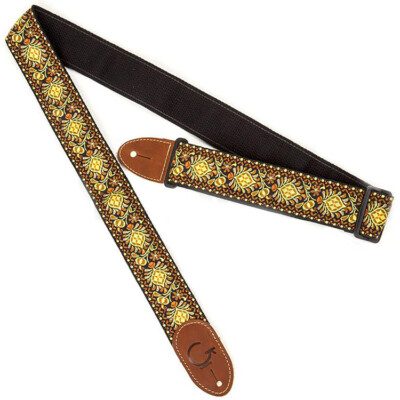 Genuine Gretsch "G" Brand Logo Guitar Strap - Yellow/Orange, 922-0060 ...