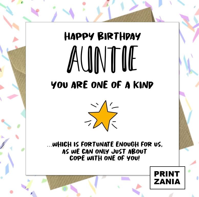 Happy Birthday Auntie Memes Auntie Nobody Else Like You Birthday Card: