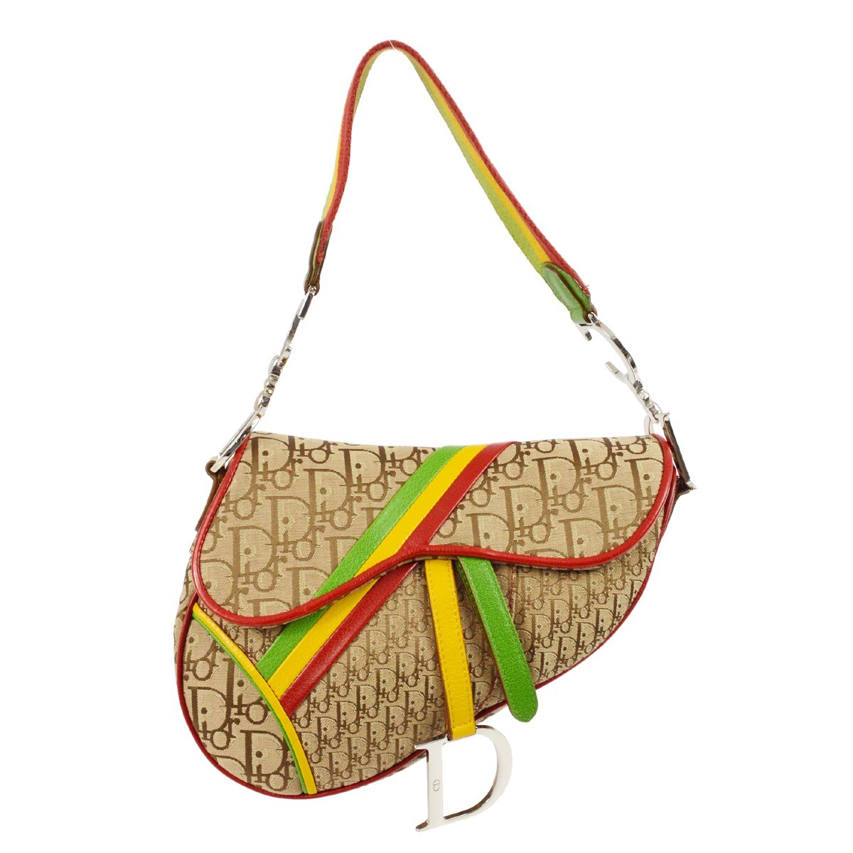 Christian Dior Rasta-Color Trotter Saddle Handbag 01RU 0054 172476 | eBay