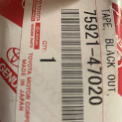 Genuine Toyota Black Out Tape 75921-47020 | eBay