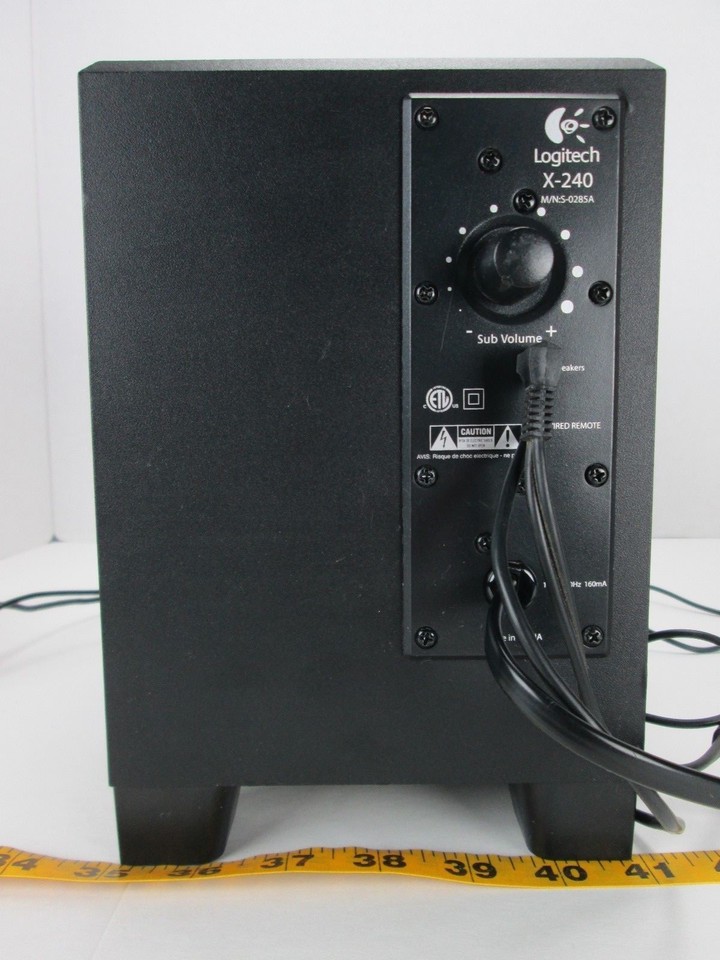 Logitech X-240 4 Piece Speakers Set Computer Laptop 4" Subwoofer M/N:S ...