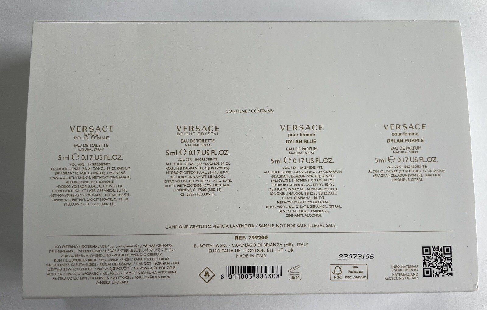 Versace Travel 4-pc Gift Set: bright crystal eros Dylan blue turquoise ...