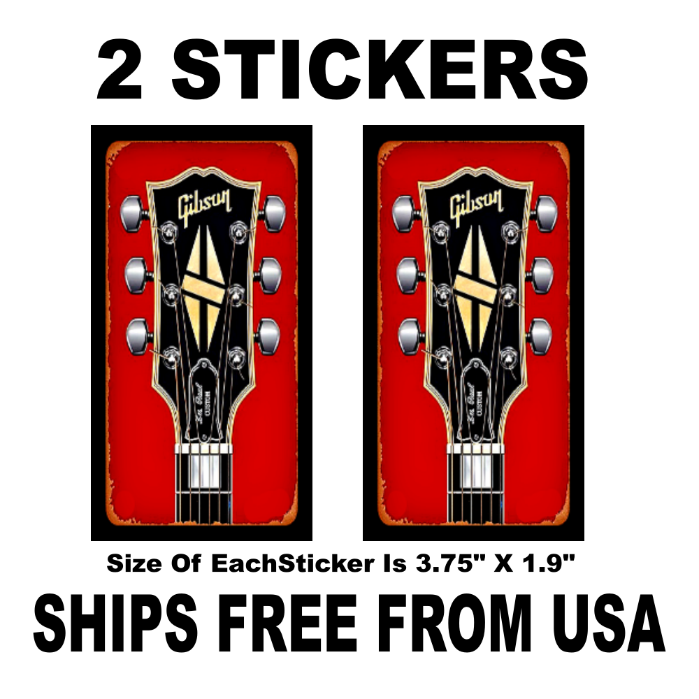 Gibson Guitar Sticker Sign. Les Paul Die Cut Glossy Vinyl Sticker | eBay