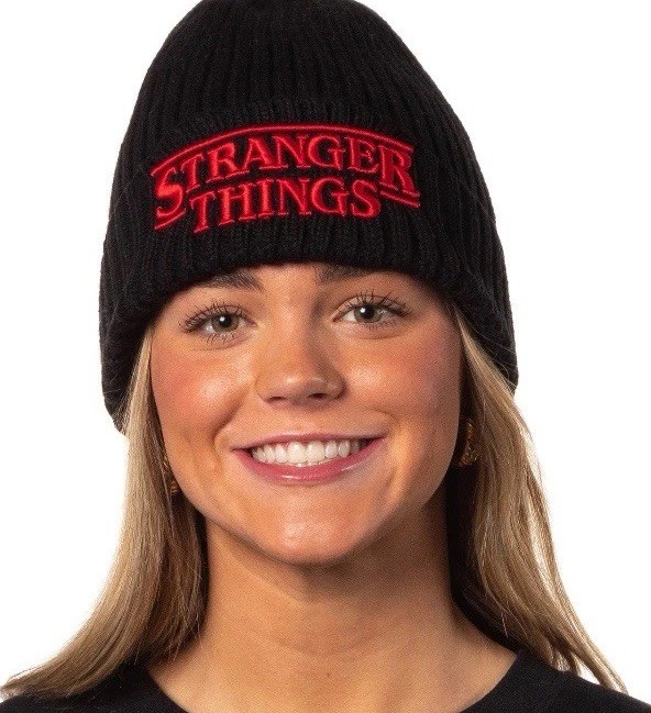 NEW! Stranger Things Embroidered 3D Logo Adult Knit Cuff Beanie M/F ...