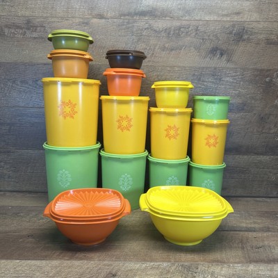 🔥Tupperware 32 Pc Servalier Bowls Lid Harvest Color Canister Set VTG ...