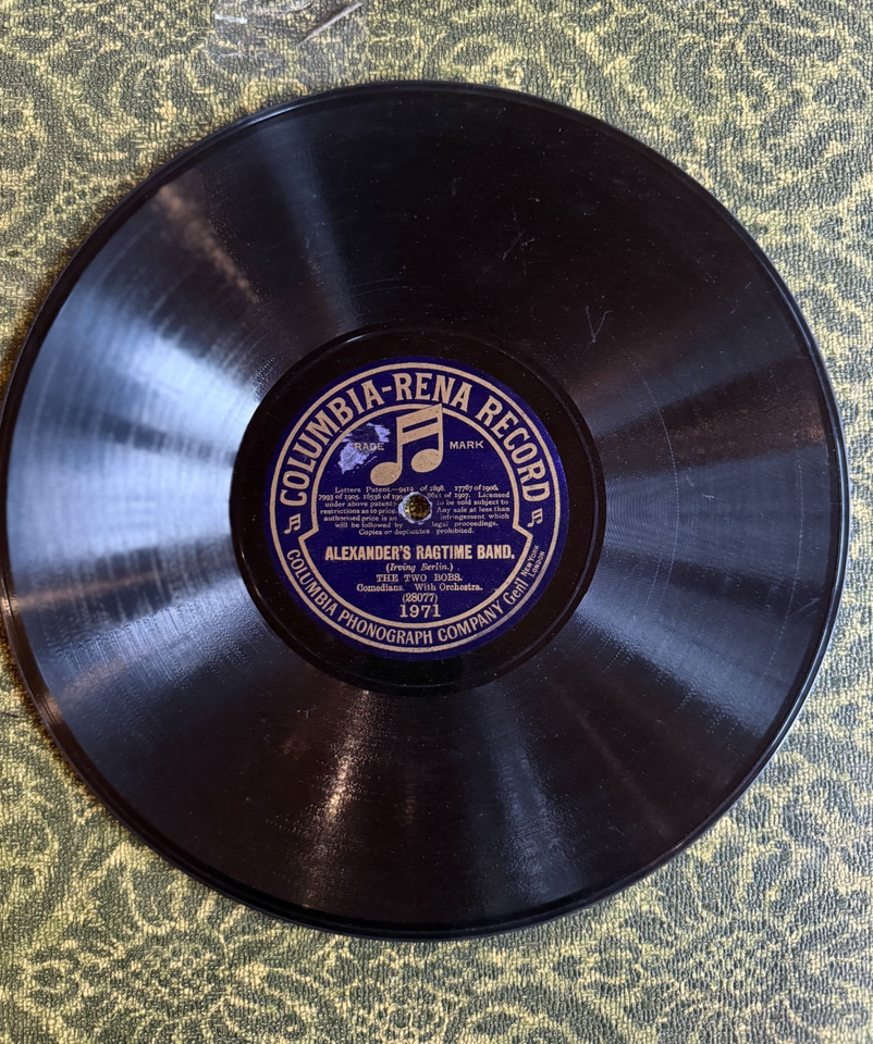 Columbia 1971 The Two Bobs ALEXANDERS RAGTIME BAND 78rpm 1910s EE+ ...