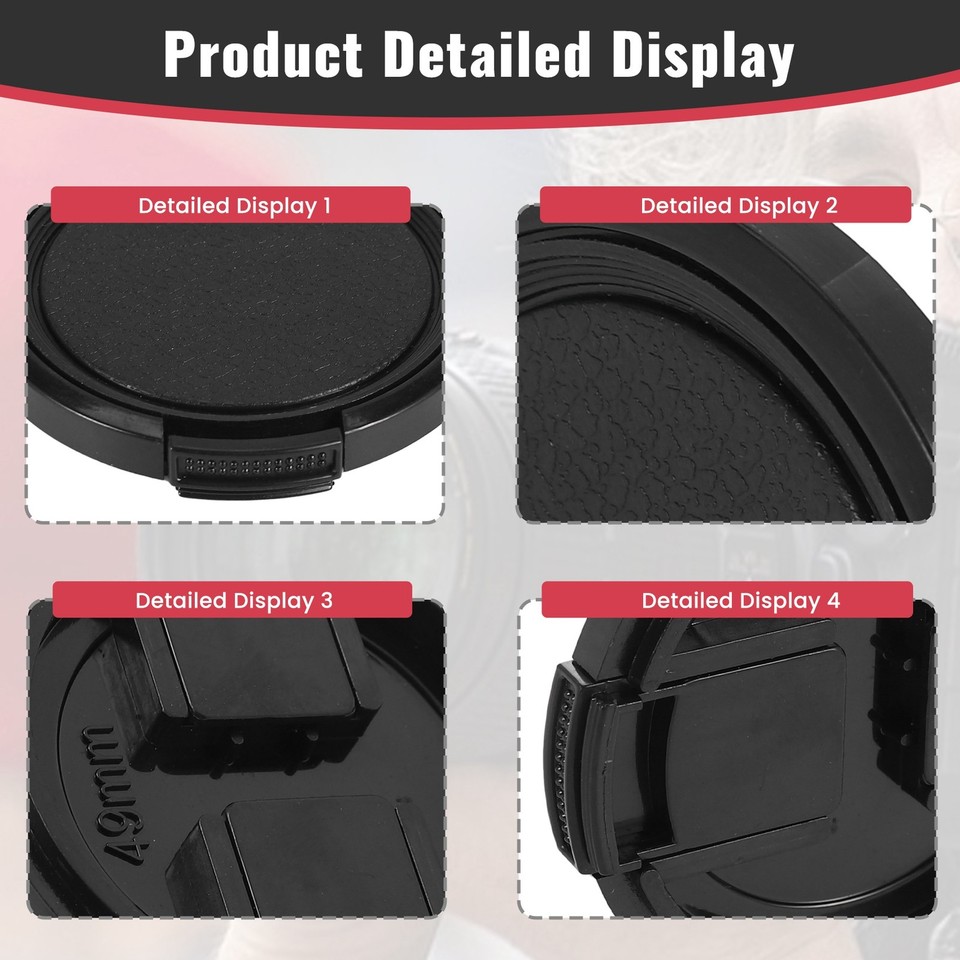 Univeral 10pcs 49mm Center Pinch Front Lens For DSLR Camera L7Q29591 ...