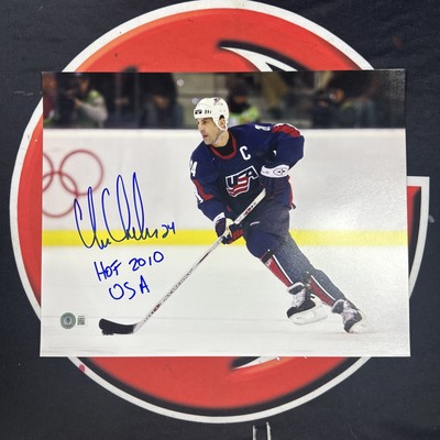 Chris Chelios Autographed Team USA Signed 11x14 Photo Beckett BAS | eBay