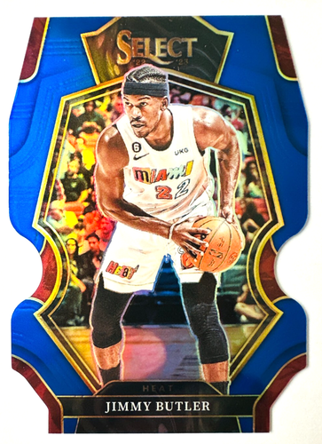 2022-23 Panini Select Jimmy Butler Die Cut BLUE Prizm Card #/249 Heat ...