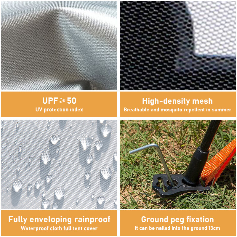 2-3 Man Automatic Instant Double Layer Pop Up Camping Tent Waterproof ...