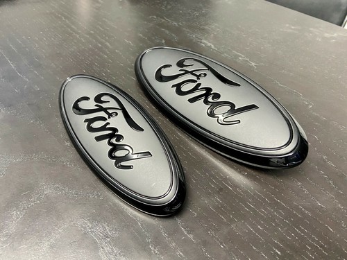 Ford Explorer 2016-2019 Black/Flat Emblem set (Grille & Liftgate Ovals ...