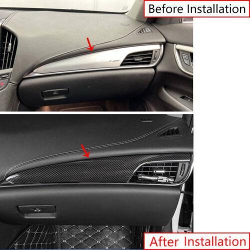 Carbon Fiber Centerl Console Dashboard Panel Trim 3pc For Cadillac ATS ...