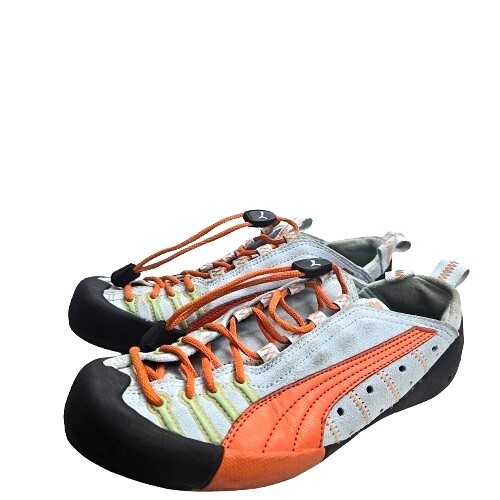 Puma Stealth Rock Climbing Shoes Women Size 6.5 Beige Orange Black Lace ...