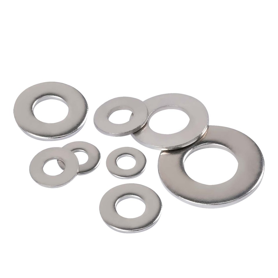 260 Pieces of 304 Stainless Steel Washers Flat Washer Assortment Set ...