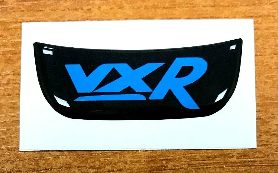 Vauxhall VXR Blue & Black Sticker 48mm HIGH GLOSS DOMED Corsa 'D ...