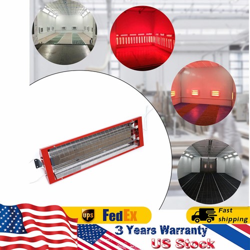 2Pcs 2000W Spray Baking Booth Infrared Paint Curing Light Heating Lamp ...