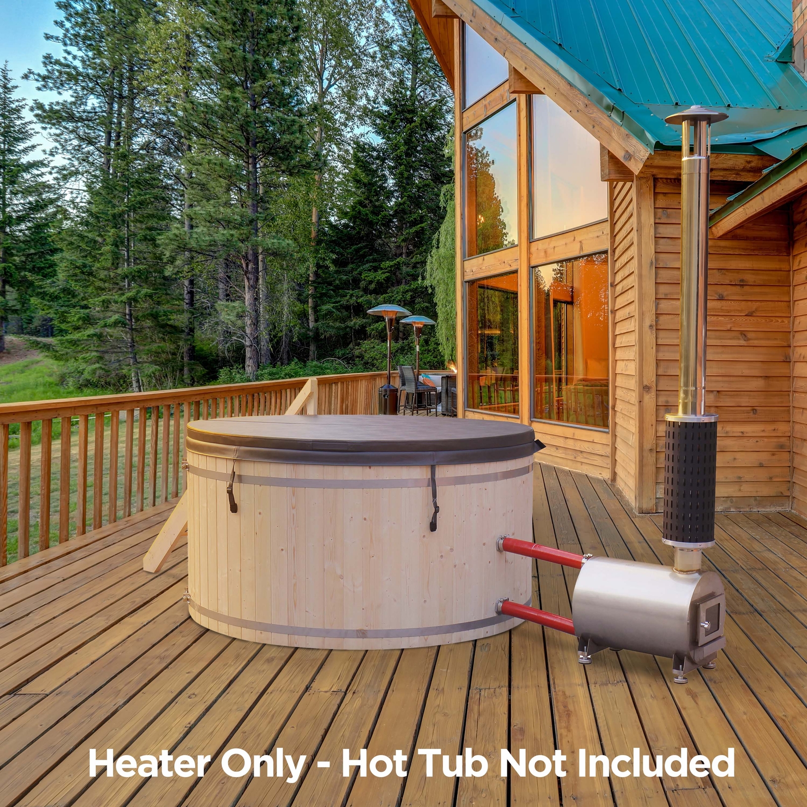 ALEKO External Wood-Burning Hot Tub Heater Equivalent to 10-15kW Heater ...