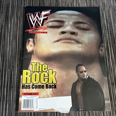 WWF Magazine September 2001 The Rock Has Come Back Wrestling Poster ...