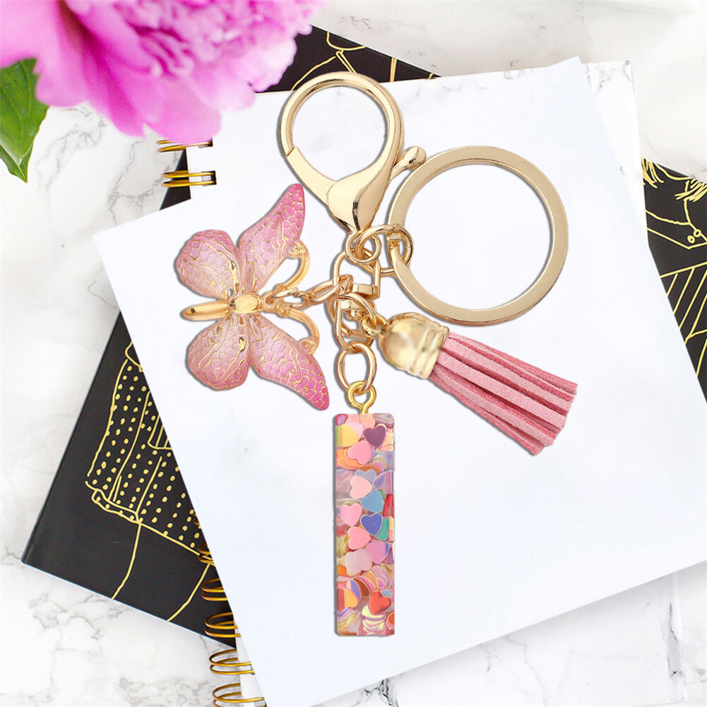 Key Ring Charm Initial Letter Keychains Letter A-Z Keychain Cute Car ...