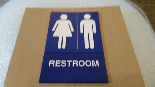 ADA Restroom Sign Set Rectangular Unisex & Individual Women's & Men's ...