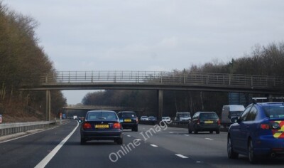 Photo 6x4 Footbridge over the M3 Windlesham c2011 | eBay UK