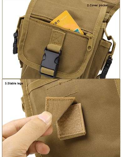 Tactical Waist Drop Leg Bag Military Hiking Outdoor Thigh Pouch Belt ...