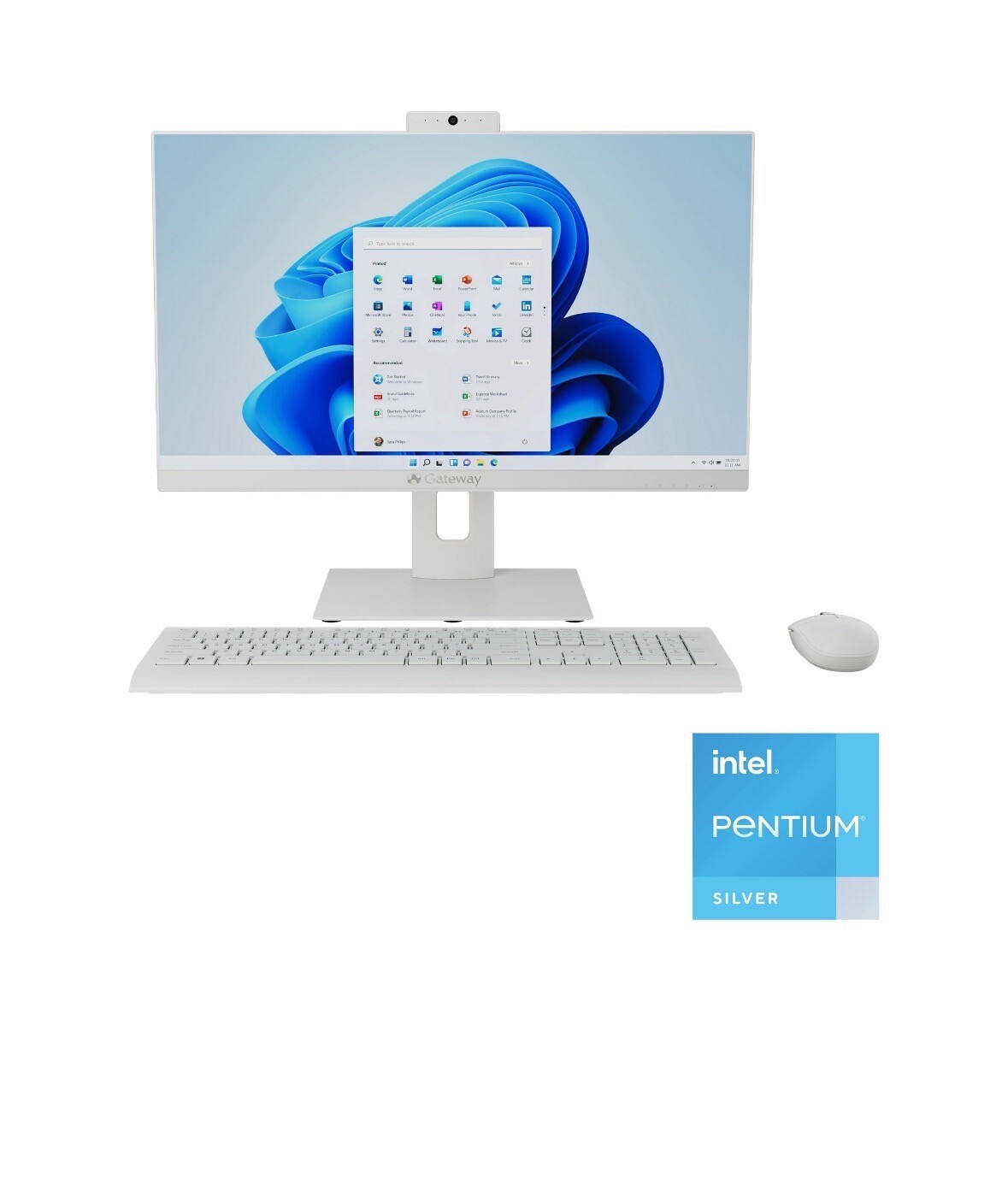 🔥New Gateway All in One Desktop 23.8 FHD 3.20GHz 128GB SSD 4GB RAM Win ...