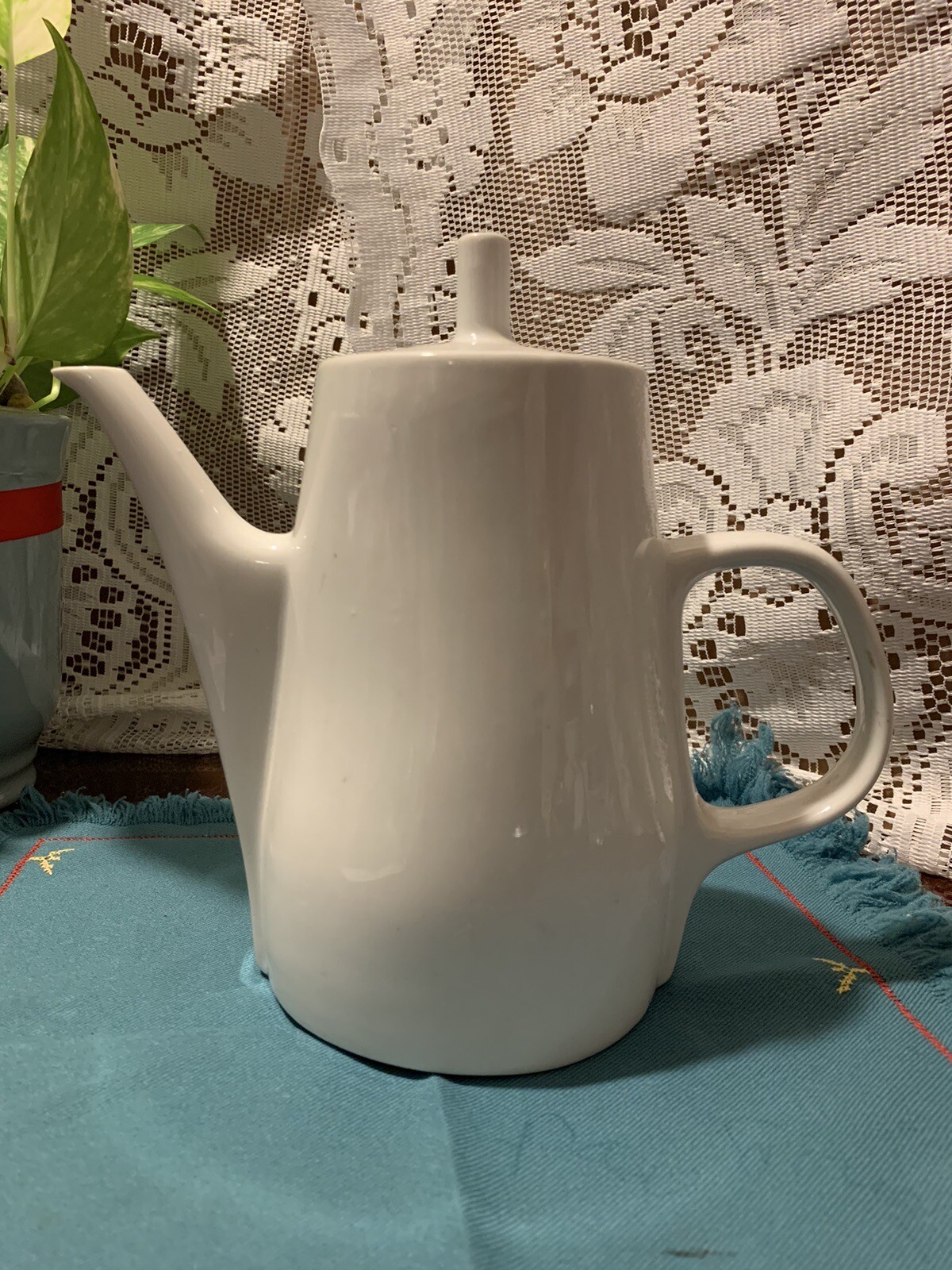 Melitta Vintage White Porcelain 8 1/2 Inch Teapot Lid Spout MCM Germany ...