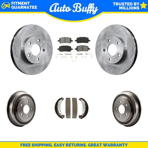 Front Rear Brake Rotor Semi-Metallic Pad Drum Kit For Chevrolet Cobalt ...