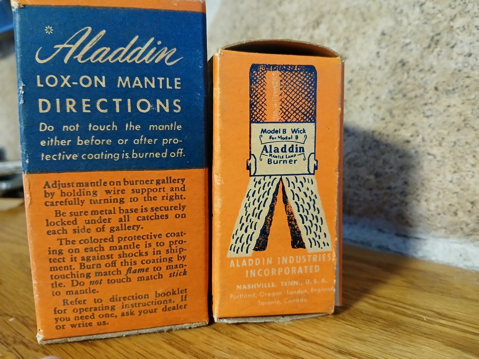 Antique Aladdin Box Wick And Lox- Mantle. New Old In There Boxes | eBay