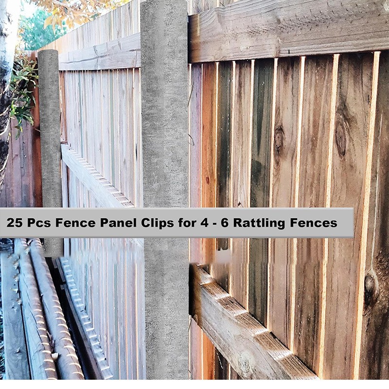 Fence Panel Grips Clips Stop Rattling 50 Pcs for 12 Fences Garden Wind ...