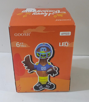 NIB GOOSH 6 FT Thanksgiving Football lnflatable Turkey 69103 | eBay