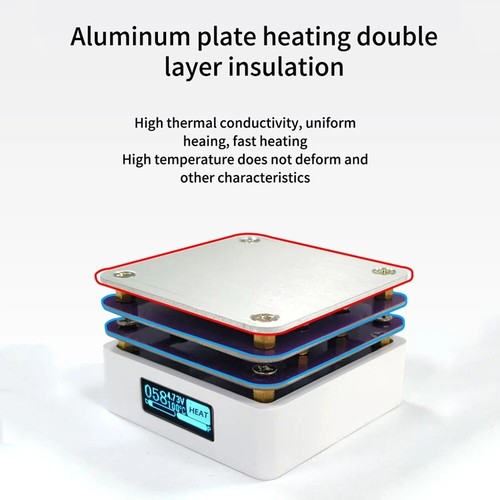 Soldering Preheating Rework Station PD65W Mini Hot Plate Board Repair ...