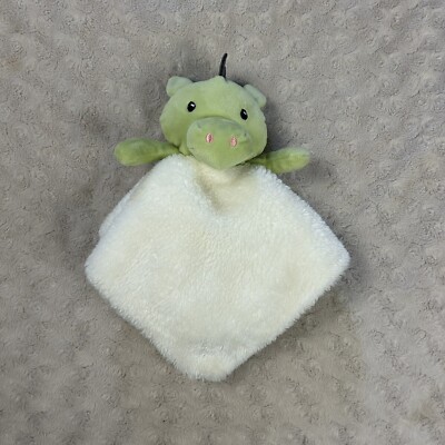 DTU Inc Dinosaur Lovey Baby Security Blanket Green Cream Off White ...
