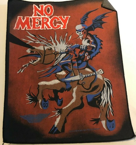 Vintage Razamataz No Mercy Rock Back patch Large 37 x 29cm Metal Biker ...