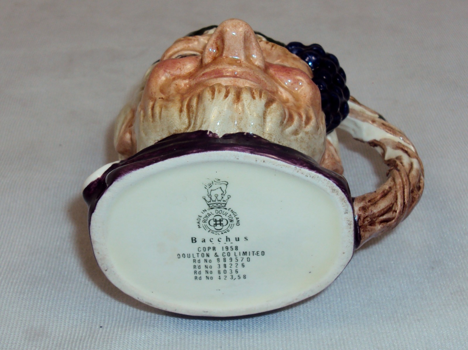 Toby Character Jug "Bacchus" Table Lighter (Small) ~ Royal Doulton ...