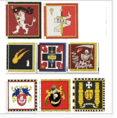 10x 25/28mm Medieval Renaissance Empire & St. Piran Flags Banners | eBay