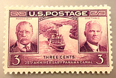 US SCOTT 856 "Roosevelt, Goethals & the Gaillard Cut" 1939 MH OG 3 CENT ...