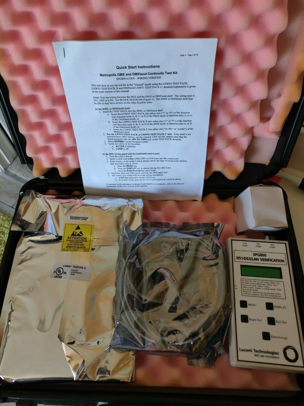 Alcatel Lucent LNW91 Metropolis DMX Continuity Test Kit SPG800 | eBay