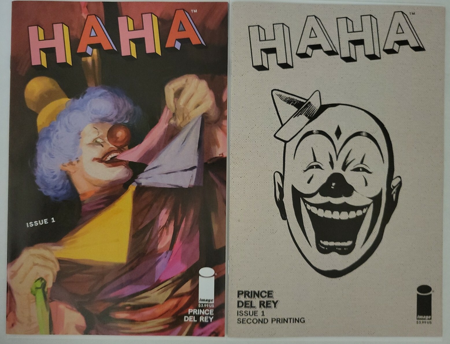 HAHA #1 1ST & 2ND PRINT VARIANT SET NM IMAGE COMICS ICE CREAM MAN ...