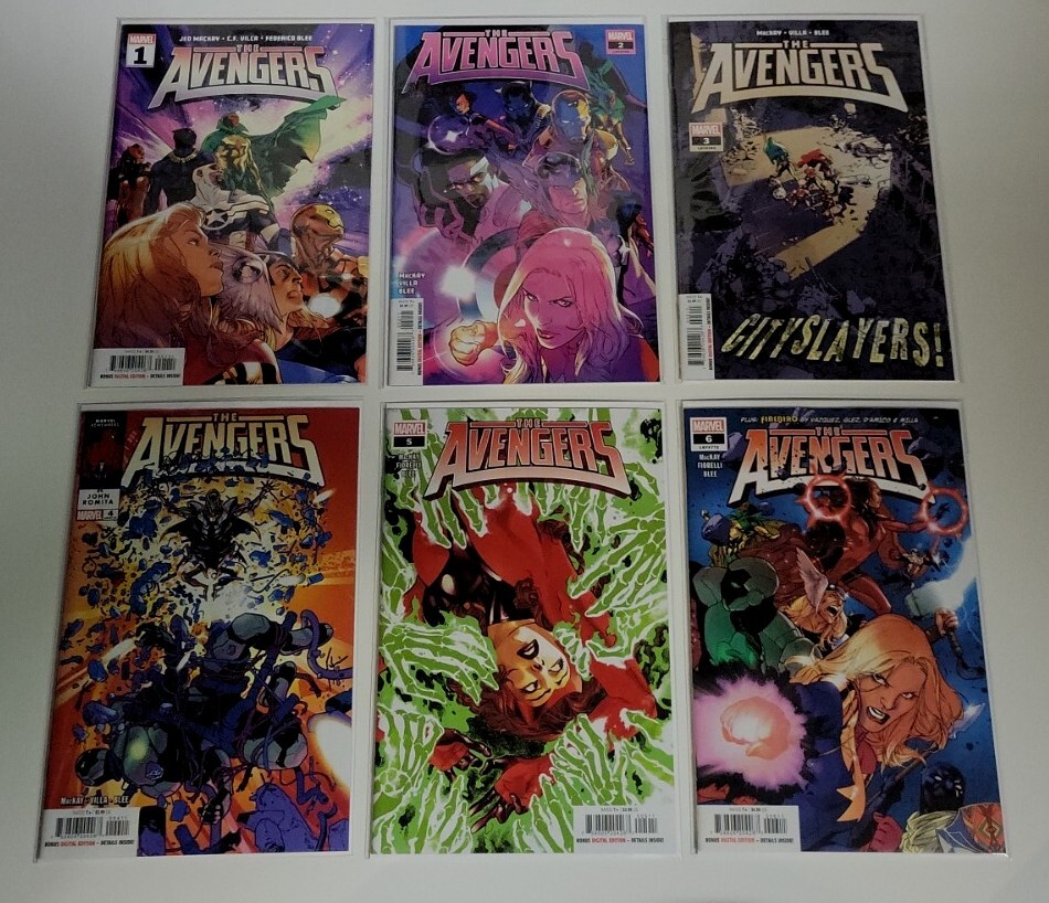 🔑AVENGERS (2023) #1-6 NM/VF 1st ASHEN COMBINE COMPLETE ARC SET MARVEL ...