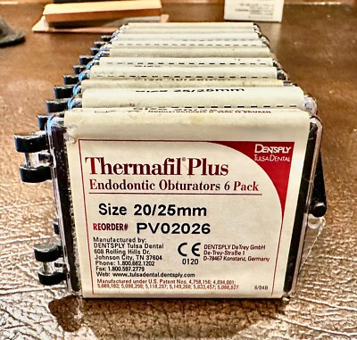 10 Packs of 6 each Size 20-80 Dentsply Thermafil Plus Obturators Total ...