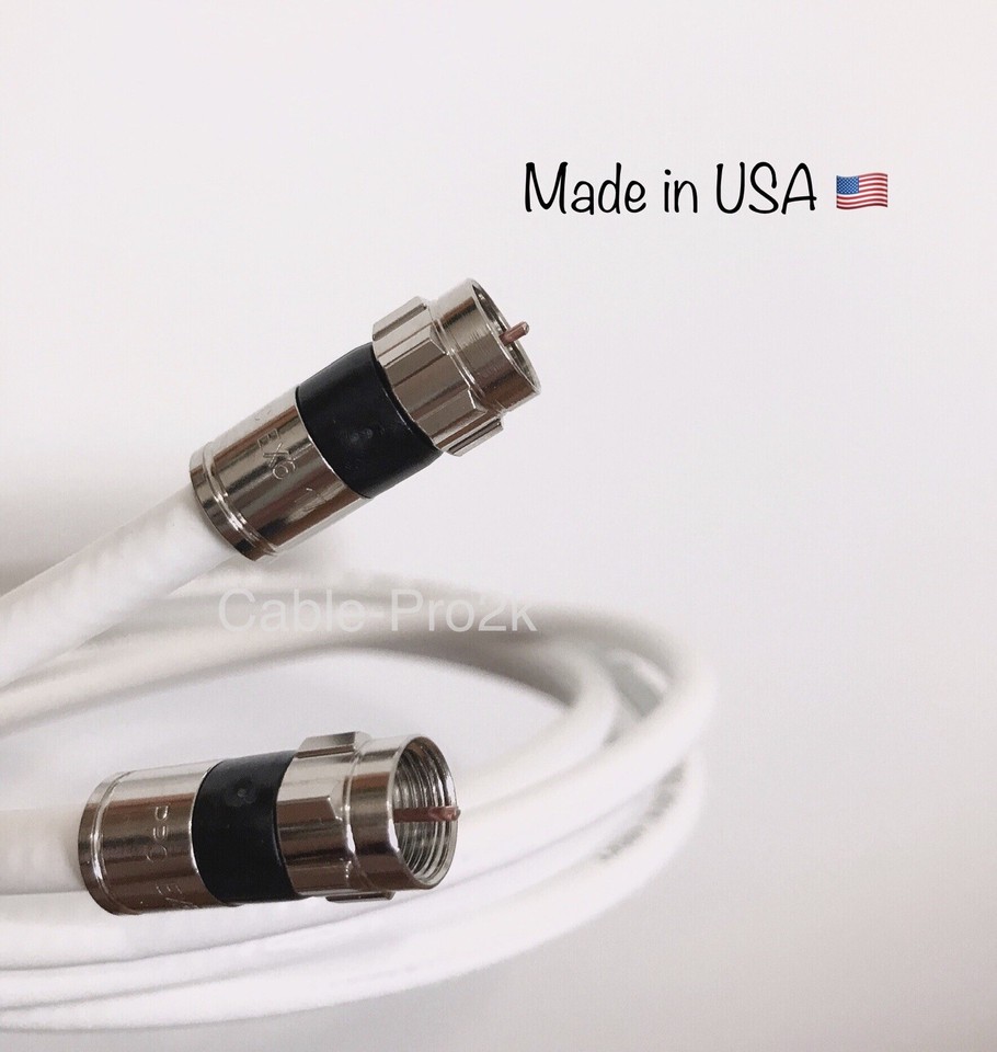 25 Feet Coaxial Cable RG-6 Tri-shield 75ohm for DirectTV , Spectrum ...
